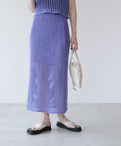 frames RAY CASSIN（フレームスレイカズン）の「WEB限定. メッシュニットスカート（スカート）」 - WEAR