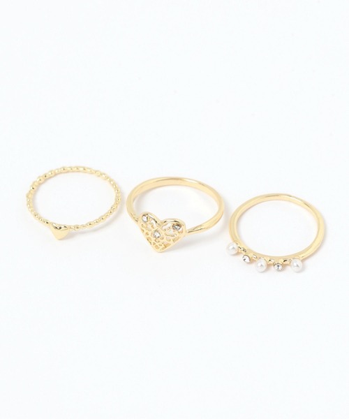 【セール】ハート3SETリング[tiny tiny(ティニーティニー)]（リング）｜tiny tiny（ティニーティニー）のファッション通販 - ZOZOTOWN