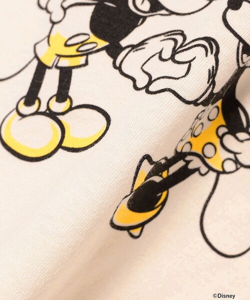 Disney（ディズニー）の「Disney / B:MING by BEAMS / MICKEY ＆ MINNIE リンガー プリント T ...