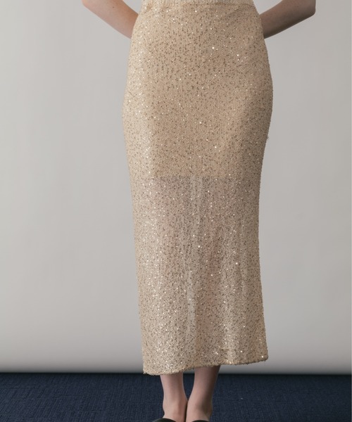 CINOH（チノ）の「SPANGLE KNIT SKIRT（スカート）」 - WEAR
