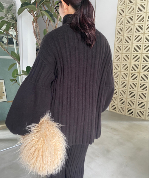 Ameri（アメリ）の「FLUFFY LOOSE KNIT TOP（ニット/セーター）」 - WEAR