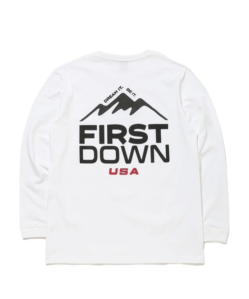 FIRST DOWN（ファーストダウン）の「プリント ロングスリーブ TEE コットン ジャージ（Tシャツ/カットソー）」 - WEAR