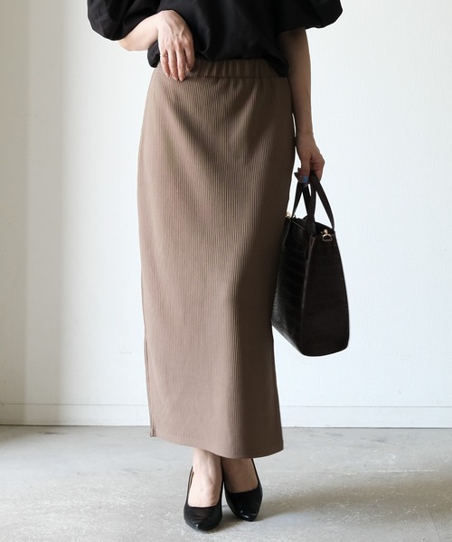 aquagarage（アクアガレージ）の「ストレッチタイトスカート レディース 春 夏 S M L LL 3L ロング丈 サイドスリット | アクアガレージ aquagarage（スカート ...