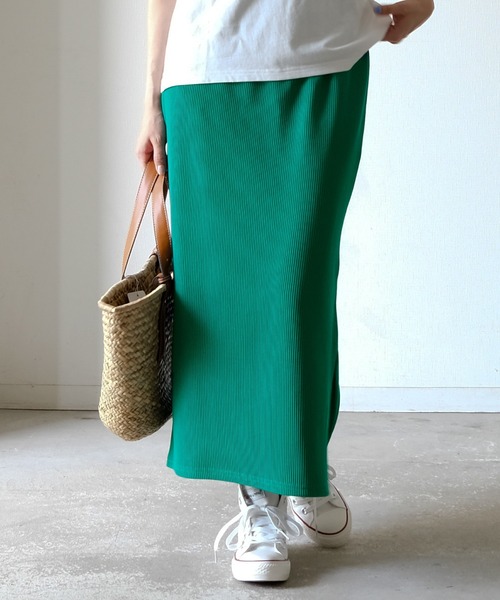 aquagarage（アクアガレージ）の「ストレッチタイトスカート レディース 春 夏 S M L LL 3L ロング丈 サイドスリット | アクアガレージ aquagarage（スカート ...