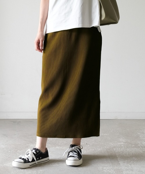 aquagarage（アクアガレージ）の「ストレッチタイトスカート レディース 春 夏 S M L LL 3L ロング丈 サイドスリット | アクアガレージ aquagarage（スカート ...