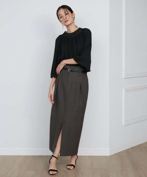 【セール】フロントスリットIラインスカート《la veille by SUPERIOR CLOSET》（スカート）｜INED（イネド）のファッション通販 - ZOZOTOWN