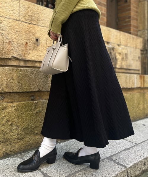 Chez toi（シェトワ）の「ヘリンボーンニットスカート（スカート）」 - WEAR