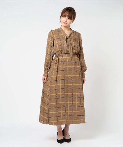 INTERPLANET（インタープラネット）の「【Seadrake】ホースチェックプリントワンピース（ワンピース）」 - WEAR