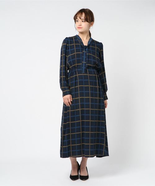 INTERPLANET（インタープラネット）の「【Seadrake】ホースチェックプリントワンピース（ワンピース）」 - WEAR