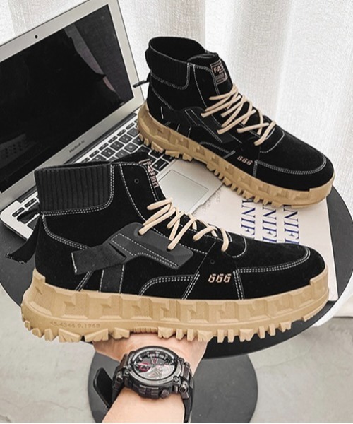 Burner（バーナー）の「【OKUOKU 0909】ハイカット デザイン スニーカー oku-shoes-659747483363-43 U ...