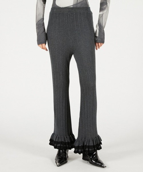 PRANK PROJECT（プランクプロジェクト）の「【2025Winter Pre-Order】フリルヘムニットパンツ / Frill Hem Knit Pants（その他パンツ）」 - WEAR