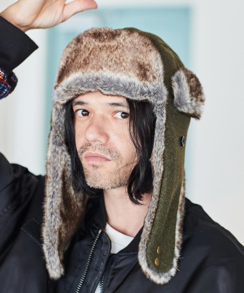 ADAM PATEK（アダムパテック）の「mko11435-fleece fur flight cap フライトキャップ（キャップ）」 - WEAR