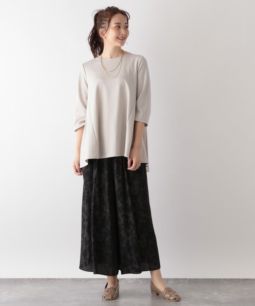 GLOBAL WORK（グローバルワーク）の「なめらかタッチテントライン7分袖/992234（Tシャツ/カットソー）」 - WEAR