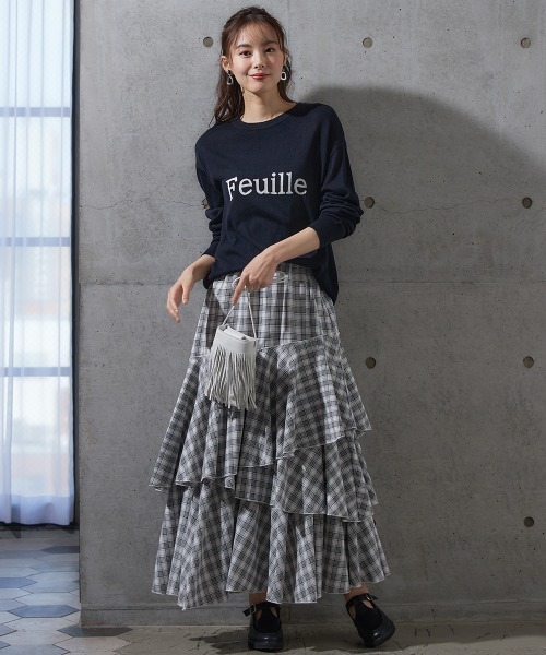 miclat（ミクラ）の「大きいサイズ ティアードチェックスカート miclat（スカート）」 - WEAR