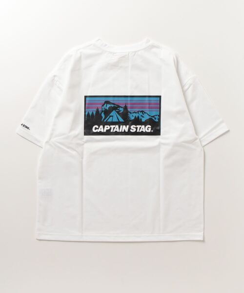 CAPTAIN STAG（キャプテンスタッグ）の「CAPTAIN STAG キャプテンスタッグ ポンチ素材 バックロゴショートスリーブTシャツ ...