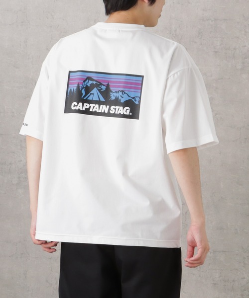 CAPTAIN STAG（キャプテンスタッグ）の「CAPTAIN STAG キャプテンスタッグ ポンチ素材 バックロゴショートスリーブTシャツ（Tシャツ/カットソー）」 - WEAR