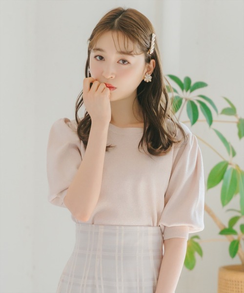 WILLSELECTION（ウィルセレクション）の「【袖丈32cm】シャイニーラメニットプルオーバー（ニット/セーター）」 - WEAR