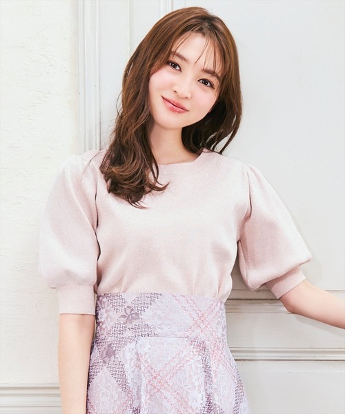 WILLSELECTION（ウィルセレクション）の「【袖丈32cm】シャイニーラメニットプルオーバー（ニット/セーター）」 - WEAR