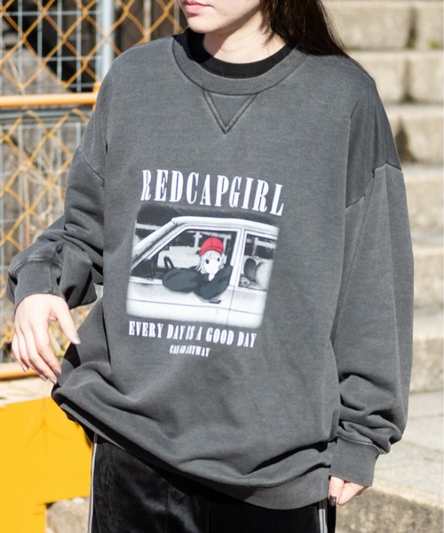 Red Cap Girl（レッドキャプガール）の「【a-r】〔RedCapGirl/レッドキャップガール〕ピグメント オーバーサイズ イラスト ...