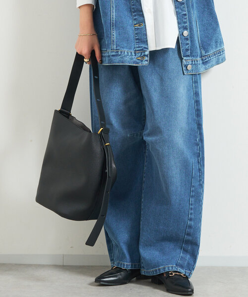 un dix cors（アンディコール）の「【cache cache(カシュカシュ)】シボフェイクレザーソフトホーボーバッグ（ショルダーバッグ ...