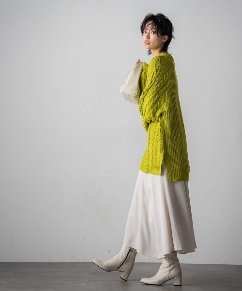 MAYSON GREY（メイソングレイ）の「マットサテンアシンメトリーヘムスカート（スカート）」 - WEAR