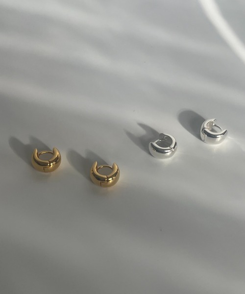 silver925 × ciite' （シルバーキューニーゴシーテ）の「【silver925】 minimum hoop pierce（ピアス（両耳用））」 - WEAR