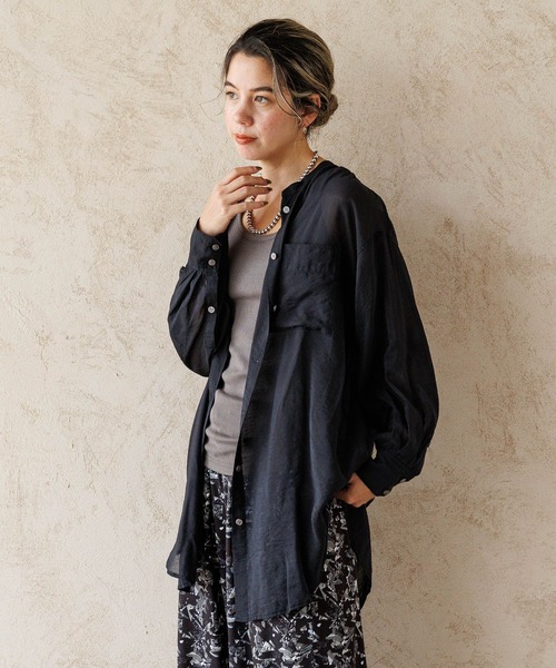 BAYFLOW（ベイフロー）の「シアーロングシャツ（シャツ/ブラウス）」 - WEAR