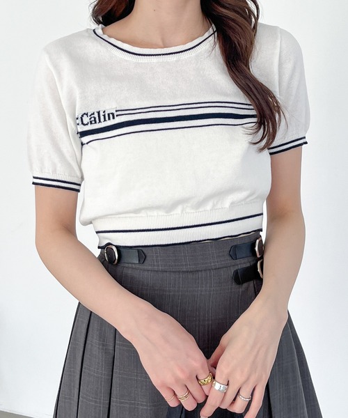 クロップドラインニット（半袖） 118753（ニット/セーター）｜Heather（ヘザー）のファッション通販 - ZOZOTOWN