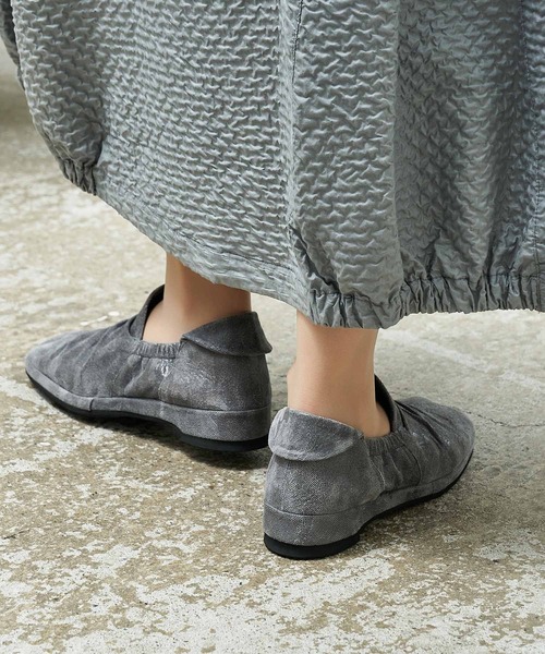 セール】【軽量】ソフトレザーフラットシューズ（バレエシューズ）｜D