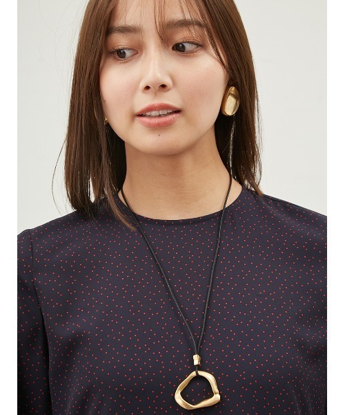 Mila Owen（ミラオーウェン）の「パフスリーブジョーゼットドットナローワンピース（ワンピース）」 - WEAR