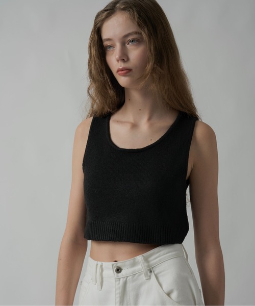 willfully（ウィルフリー）の「cropped 2way gentle knit tank（タンクトップ）」 - WEAR