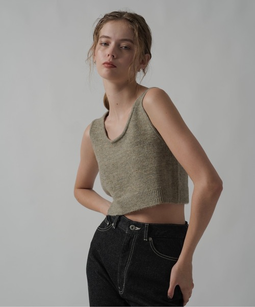 willfully（ウィルフリー）の「cropped 2way gentle knit tank（タンクトップ）」 - WEAR