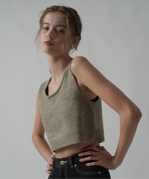 willfully（ウィルフリー）の「cropped 2way gentle knit tank（タンクトップ）」 - WEAR