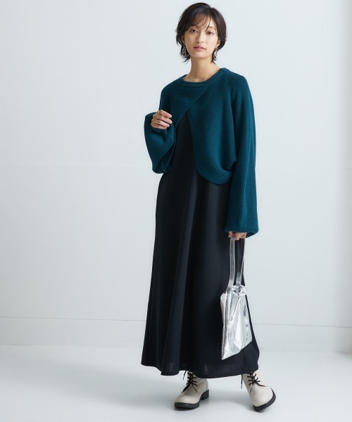 Soiunique（スワユニーク）の「【2点セット】カシュクール風変形ニット+ロンT [Soiunique]（ニット/セーター）」 - WEAR