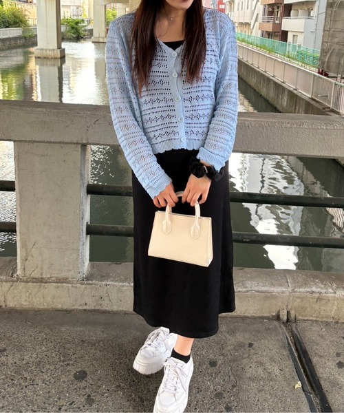 M2SUQARED（エムツースクエア）の「【M2SUQARED/エムツースクエア】メッシュシアー カーディガン（カーディガン/ボレロ）」 - WEAR