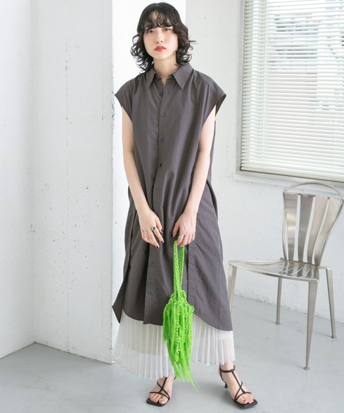 KBF（ケイビーエフ）の「サイドボタンシャツワンピース（ワンピース）」 - WEAR