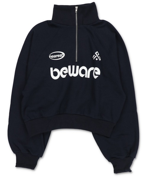 SPINNS（スピンズ）の「BEWAREロゴ ハーフジップスウェット（スウェット）」 - WEAR