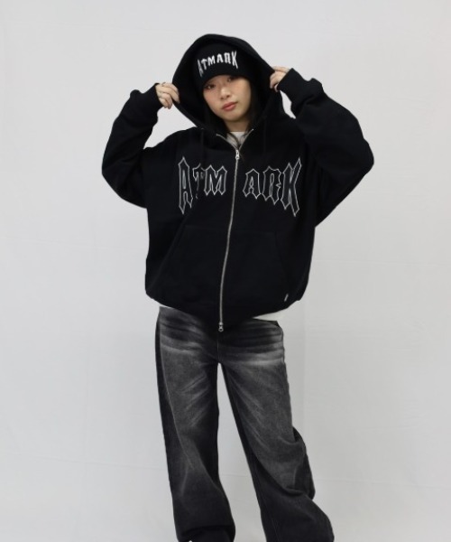 ATMARK（アットマーク）の「《2サイズ展開 / UNISEX 》ATMARKロゴ スウェット フルジップパーカー（パーカー）」 - WEAR