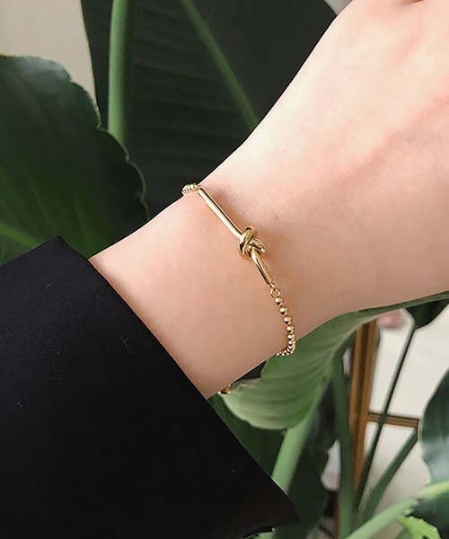 SETUP7（セットアップセブン）の「【SETUP7】ノットデザインボールチェーンブレスレット KNF030（ブレスレット）」 - WEAR