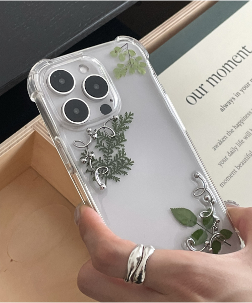 [Handmade]leaf frame ver. resin phone case key ring（スマホケース/カバー）｜ELLE ...
