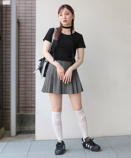 SPINNS（スピンズ）の「リボンレースコットンハイソックス（ソックス/靴下）」 - WEAR