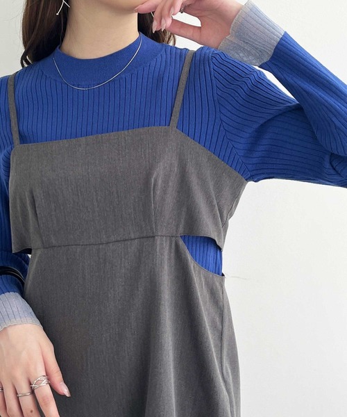 GeeRA（ジーラ）の「サイドカットアウトキャミワンピース（ワンピース）」 - WEAR