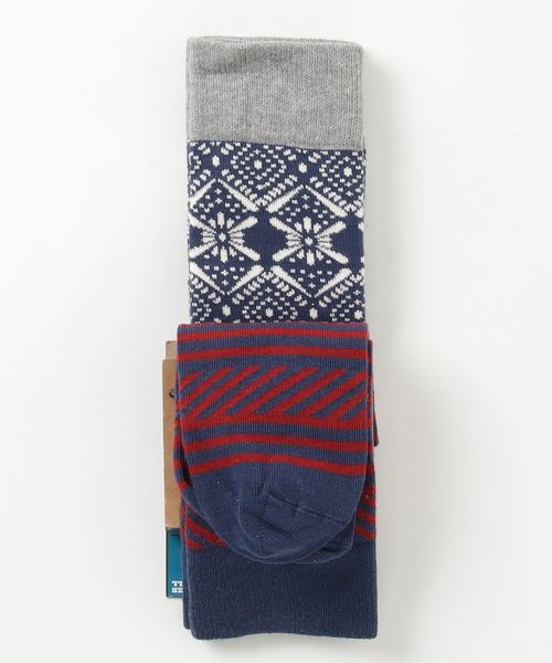 PACT（パクト）の「PACT（パクト）Men's Crew Sock Two-Pack / Coastline / メンズ・クルーソックス ...