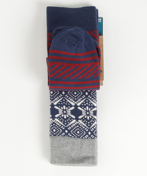 PACT（パクト）の「PACT（パクト）Men's Crew Sock Two-Pack / Coastline / メンズ・クルーソックス ...