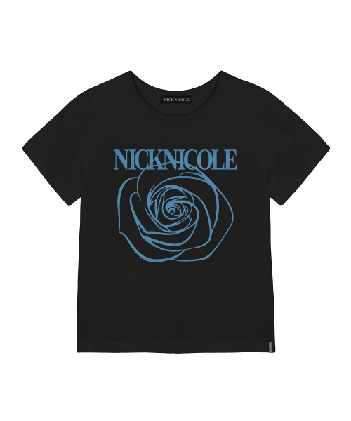 【セール】ROSE NICOLE LABEL SLIM TOP_BLACK SKY BLUE（Tシャツ/カットソー）｜NICK&NICOLE ...
