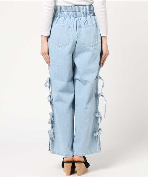 WEGO（ウィゴー）の「WEGO/スリットリボンデニムワイドパンツ（デニムパンツ）」 - WEAR