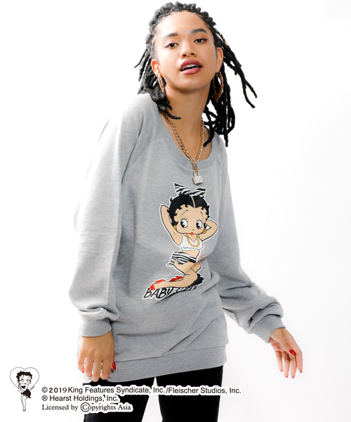 babyShoop（ベイビーシュープ）の「baby Shoop x BETTY BOOP スウェット長袖TOPS（スウェット）」 - WEAR