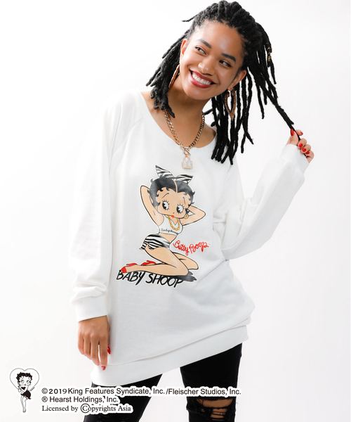babyShoop（ベイビーシュープ）の「baby Shoop x BETTY BOOP スウェット長袖TOPS（スウェット）」 - WEAR