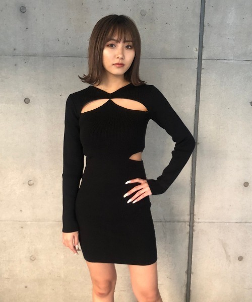 ENVYM（アンビー）の「デコルテカッティングKnit OP（ワンピース）」 - WEAR