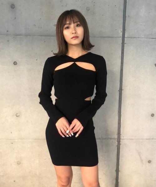 ENVYM（アンビー）の「デコルテカッティングKnit OP（ワンピース）」 - WEAR